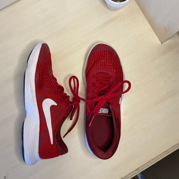 Nike | Shoes | Nike Red Running Sneakers | Poshmark